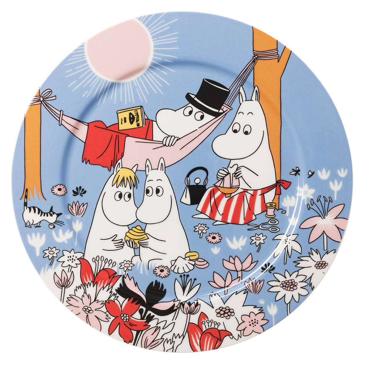 Moomin serving plate 30cm Family Time blue 80 | Moomin Arabia